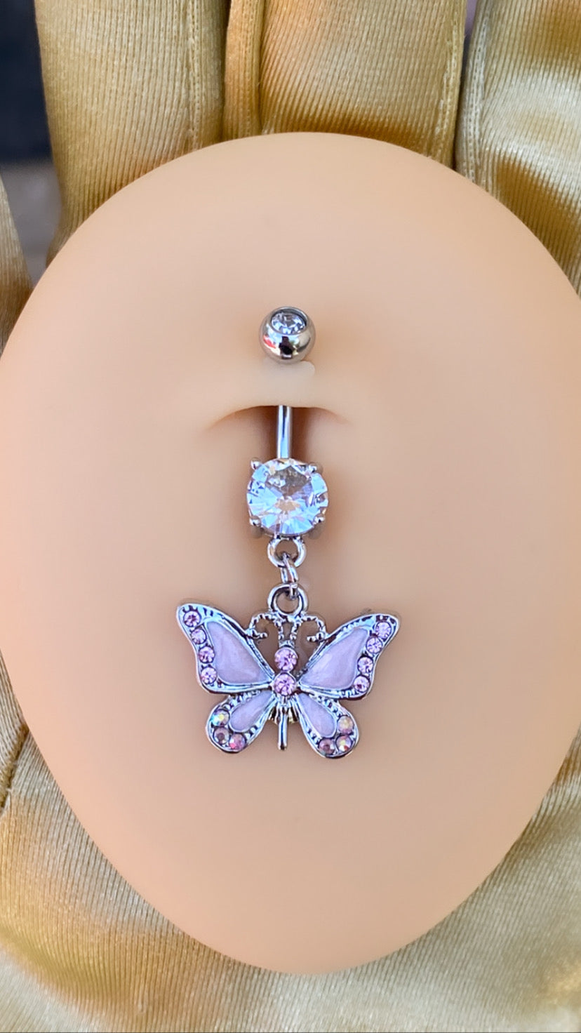 Dangle butterfly belly ring store